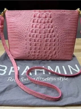 Brahmin | Bags | Brahmin All Day Convertible In Pink Lychee | Poshmark